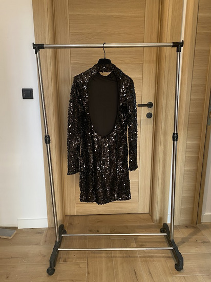 H&M sequin haljina golih ledja %%1800