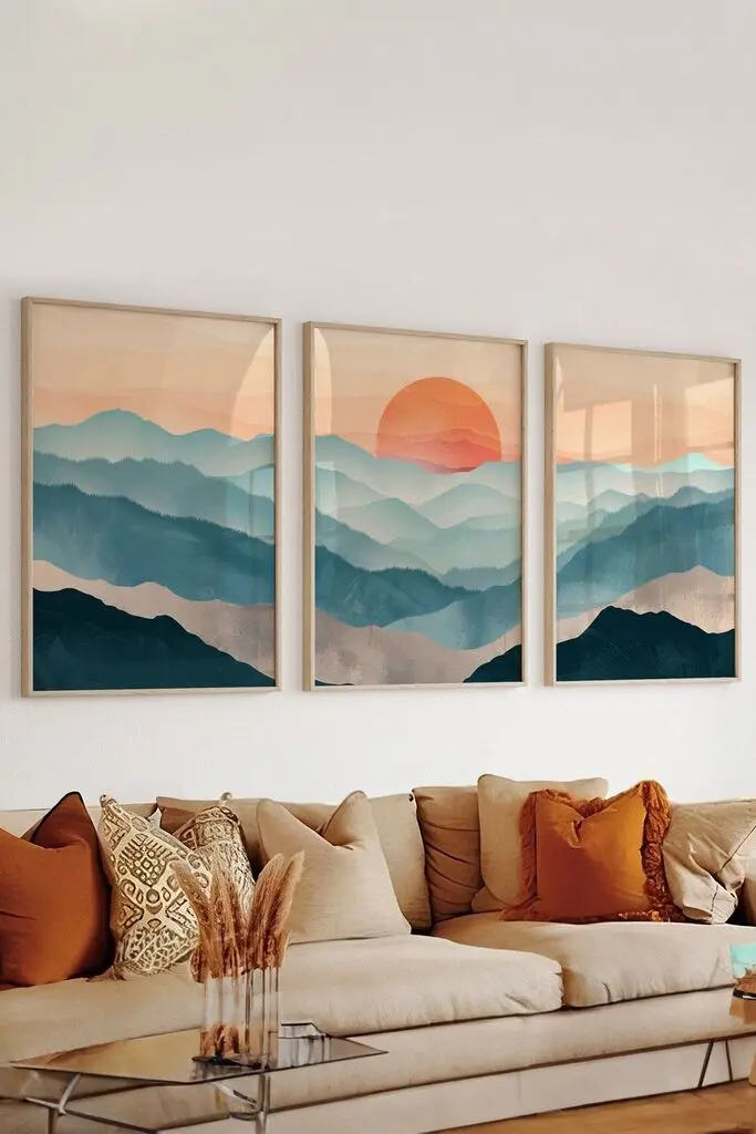 Wallity Dekorativna slika Artsycllct37, 33x48cm, 3 dela