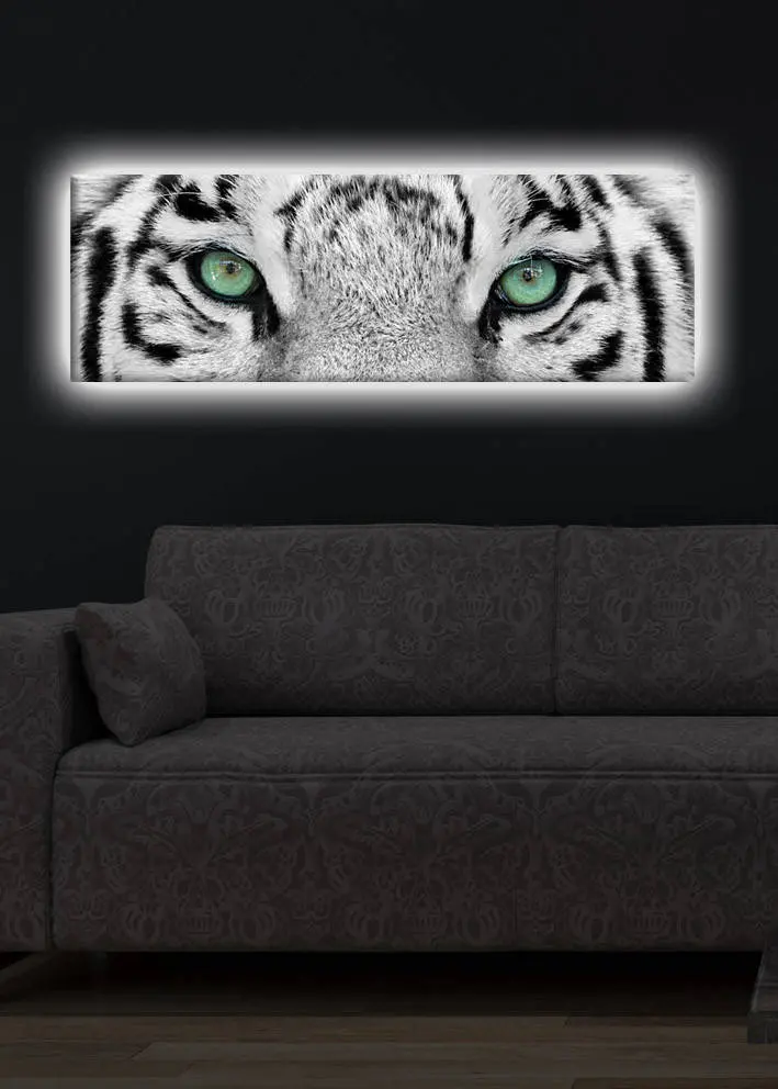 Wallity Slika na platnu sa LED osvetljenjem 30x90cm