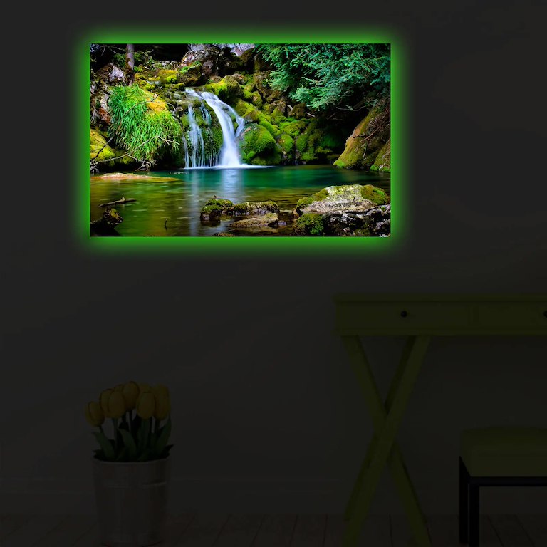 Wallity Slika na platnu sa LED osvetljenjem 45x70cm