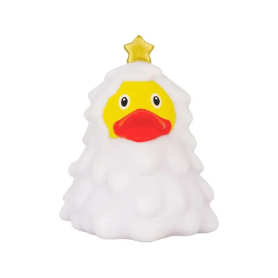 Novogodišnja Lilalu Patkica - Rubber Duck, White Christmas Tree, 9 cm