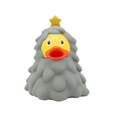 Novogodišnja Lilalu Patkica - Rubber Duck, Grey Christmass, Tree, 9 cm