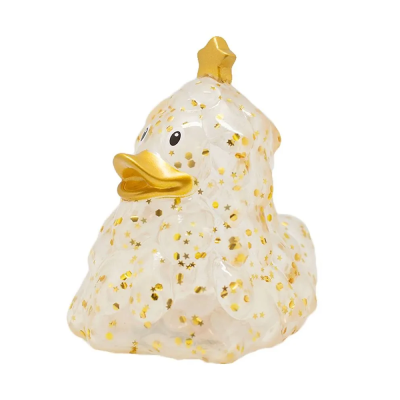 Novogodišnja Lilalu Patkica - Rubber Duck, Gold Christmass Tree, 9 cm