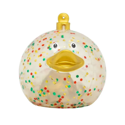 Novogodišnja Lilalu Patkica - Rubber Duck, Glitter Christmas Ball, 9 cm