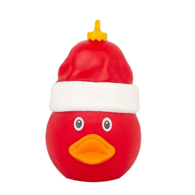 Novogodišnja Lilalu Patkica - Rubber Duck, Christmas Ball With Hat, 9 cm