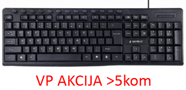 KB-UM-107 ** Gembird Multimedijalna tastatura US layout black USB (394) A