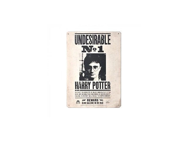 Zidna dekoracija - Harry Potter, Undesirable No 1, metal