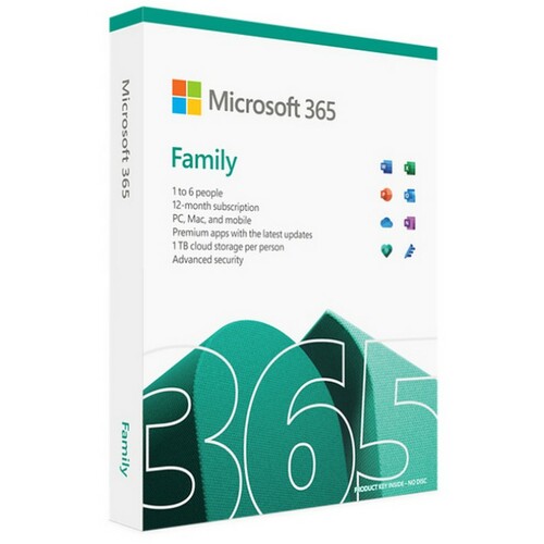 MICROSOFT Retail Microsoft 365 Family FY25H2 /32bit/64bit/English/6 korisnika/1 godina EP2-32329