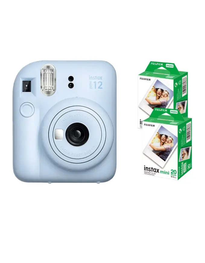 FujiFilm Fotoaparat Instax Mini 12 Pastel Blue Bundle + 2 filma