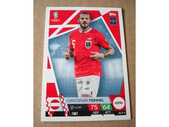 Kartica `Topps Euro 2024 Match Attax` (AUT 9)