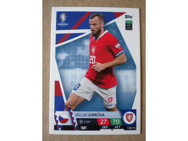 Kartica `Topps Euro 2024 Match Attax` (CZE 13)