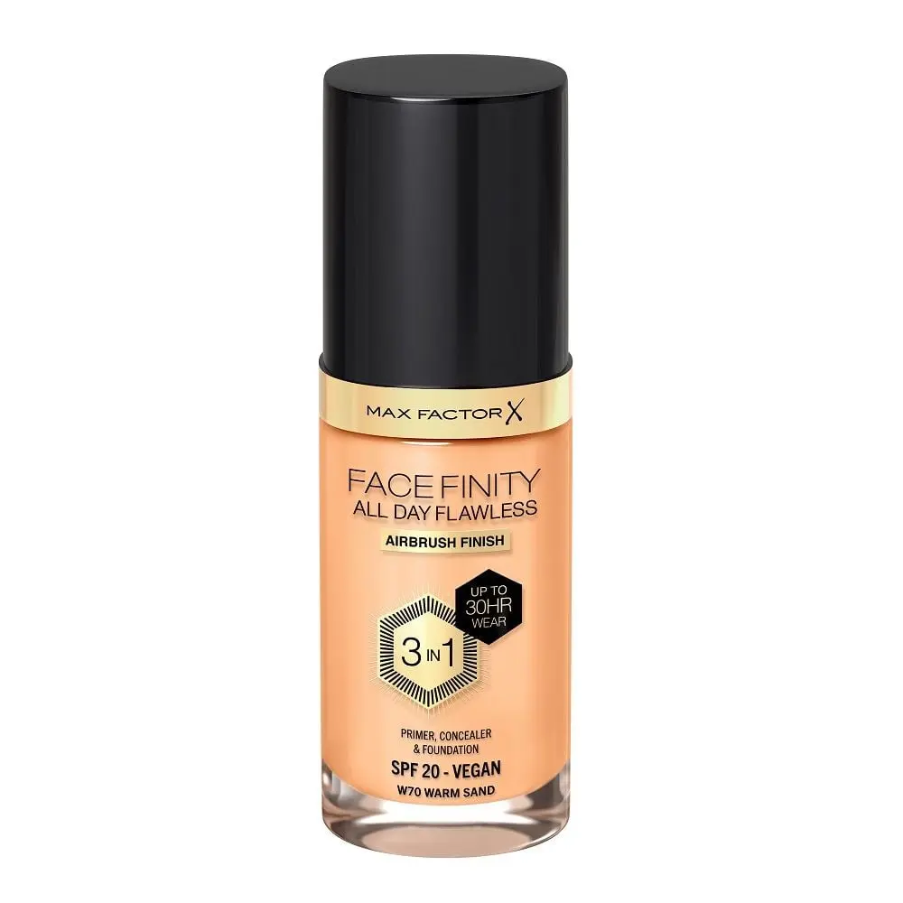 MAX FACTOR Tečni puder Facefinity 3In1 Vegan 70 Warm Sand 30 ml
