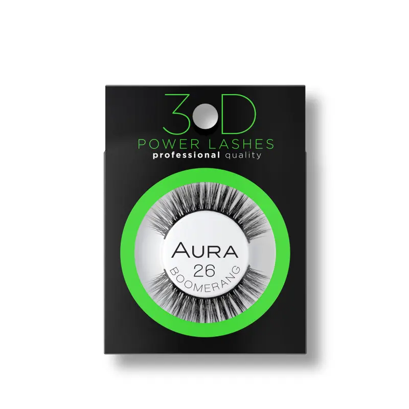 AURA 3D Veštačke trepavice 3D Power Lashes 26 Boomerang