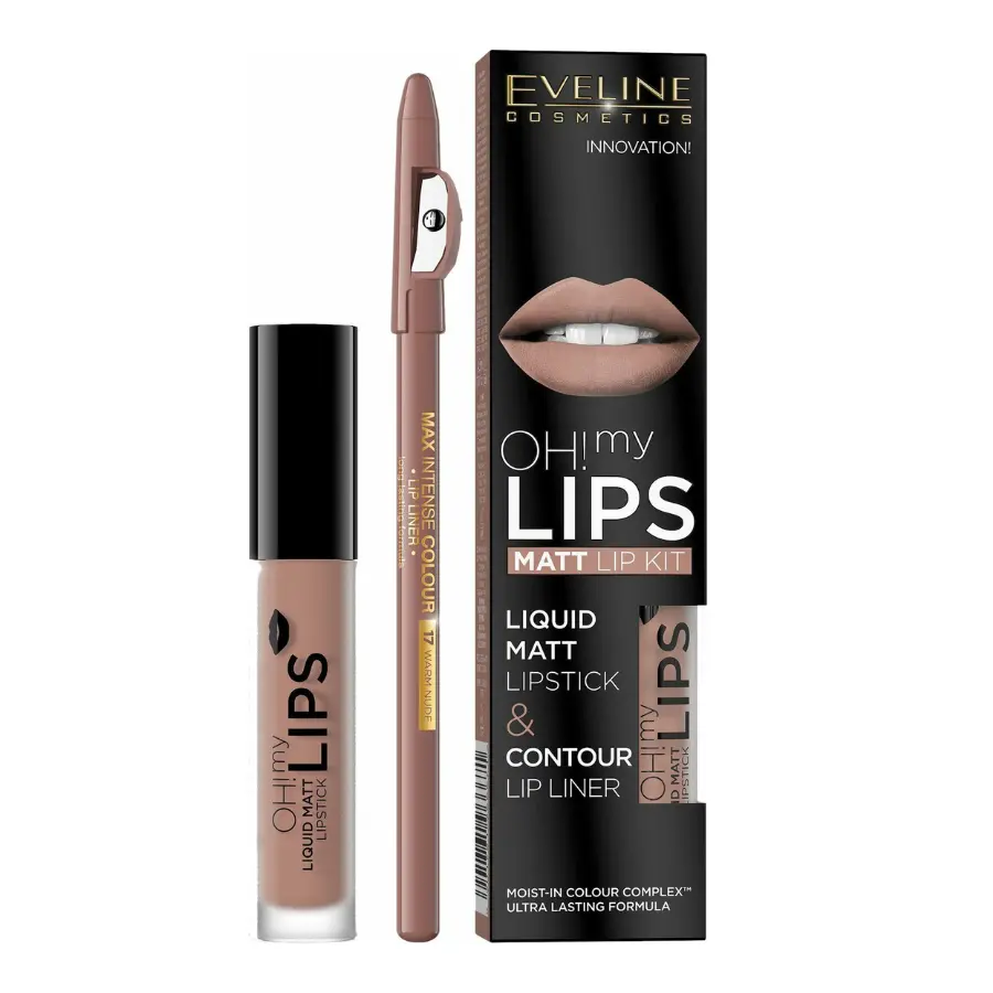 Eveline Tečni mat ruž i olovka za usne Oh! my Velvet Lips 01 Neutral Nude