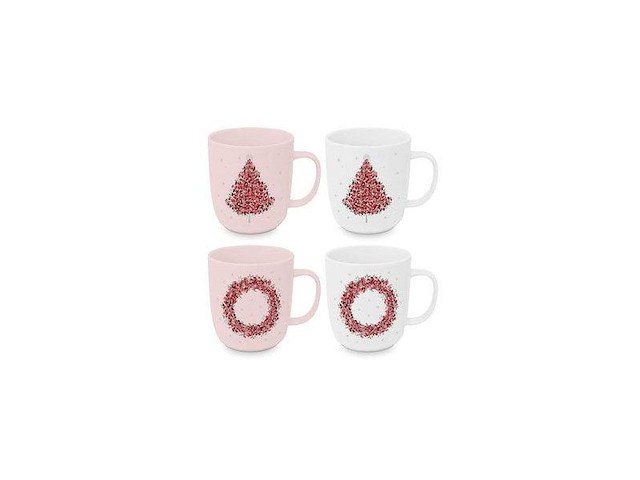 NG Šolja set 4 - Christmas, White and Rose, Matte, 350 ml