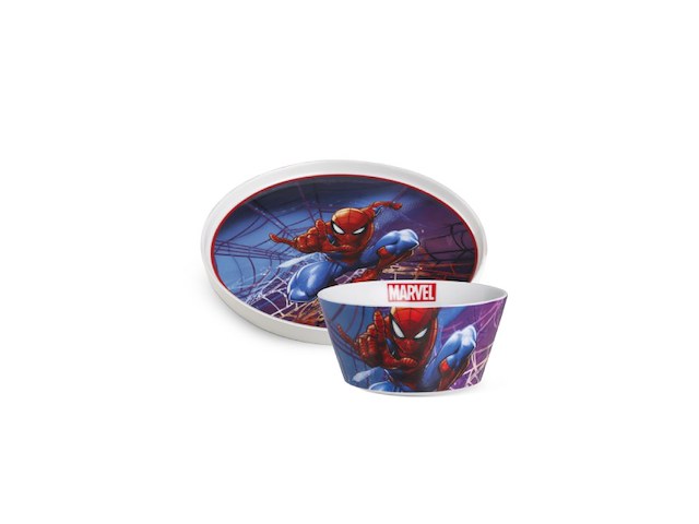Činija i tanjir set - Marvel, Spider-Man, Purple