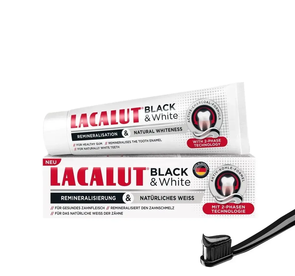 Lacalut Pasta za zube Black&White, 75ml