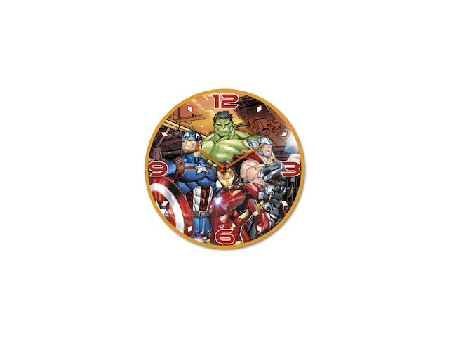 Zidni sat - Marvel, Avengers, Yellow, 35 cm