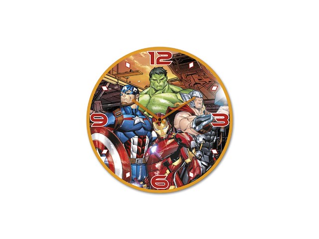 Zidni sat - Marvel, Avengers, Yellow, 50 cm