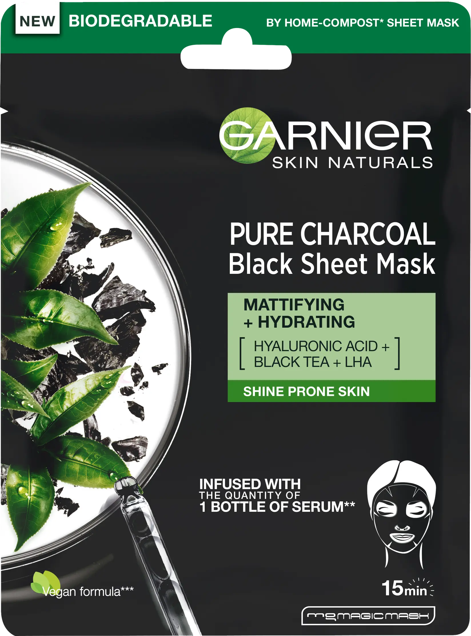 GARNIER Skin Naturals Tissue Maska za lice Pure Charcoal