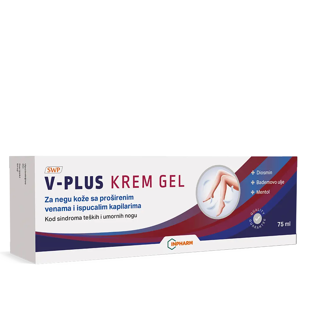 Inpharm V - Plus, Krem gel kod problema sa cirkulacijom, 75 ml