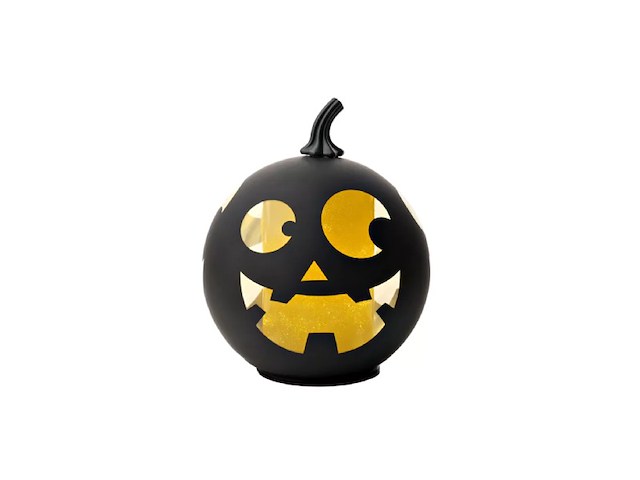 Stona lampa LED - Halloween, Pumpkin, black, large