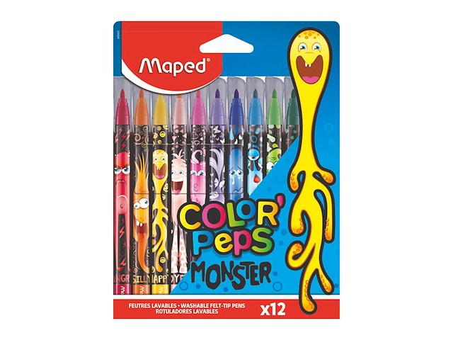 Flomasteri - Maped, Monster, 1/12