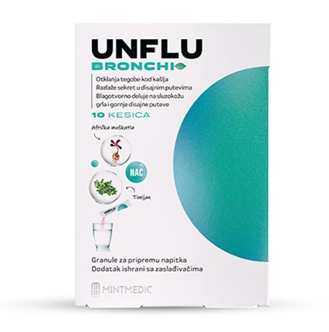 MINTMEDIC Unflu Bronchi Granule protiv kašlja 10/1