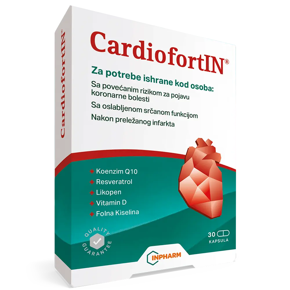 Inpharm CardiofortIN, Za srce, 30 kapsula