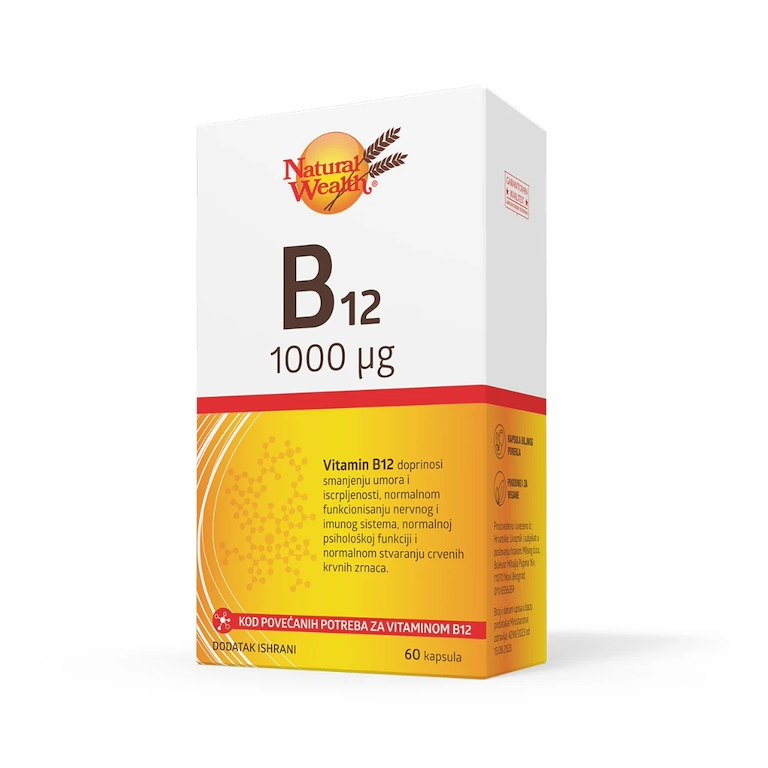 NATURAL WEALTH Vitamin B12 1000 mcg A60