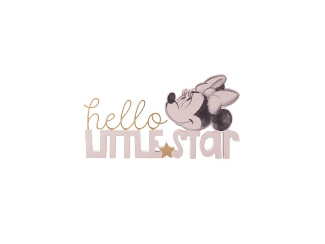 Dekoracija - Disney, Minnie, Hello Little Star, Mantel Plaque, Pink