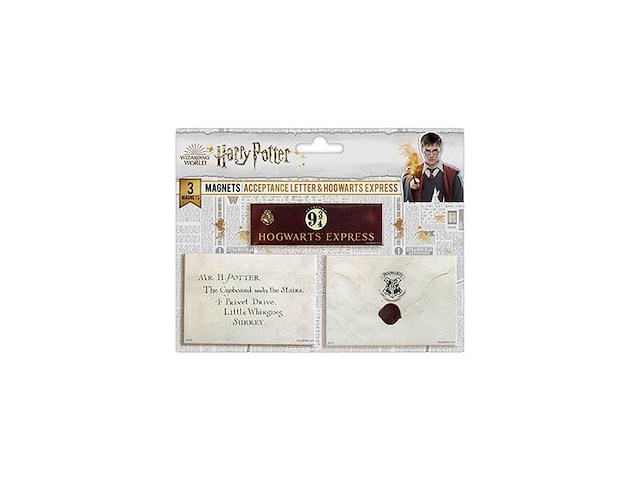 Magneti set 3 - Harry Potter, Acceptance Letter and Platform 9 3/4