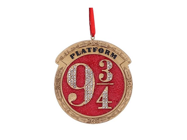 Novogodišnji ukras - HP, Platform 9 3/4, hanging, 8.2cm