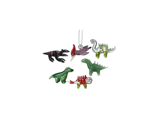 Novogodišnji ukras set 6 - Dinosaur