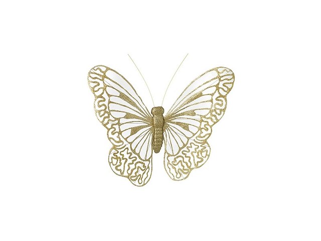Novogodišnji ukras - Gold Butterfly L