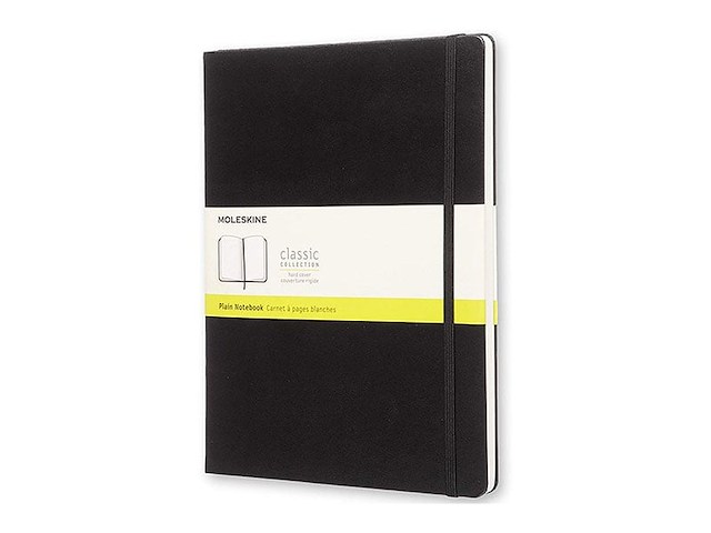 Moleskine Classic Plain Paper Notebook, Black