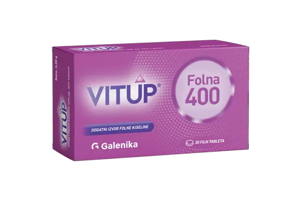 GALENIKA Folna kiselina 400mcg Vitup, 30 tableta