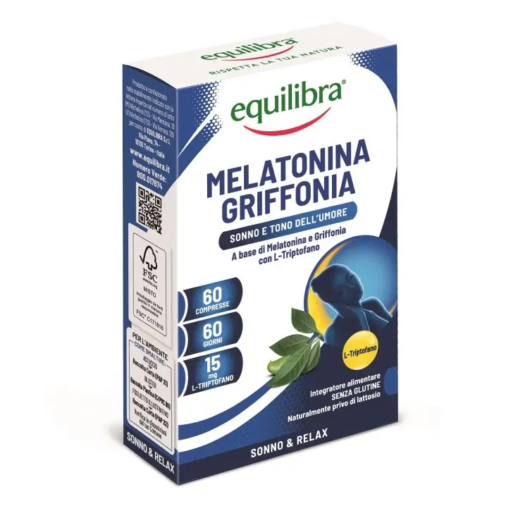 Equilibra Melatonin + Griffonia 60 x 15mg