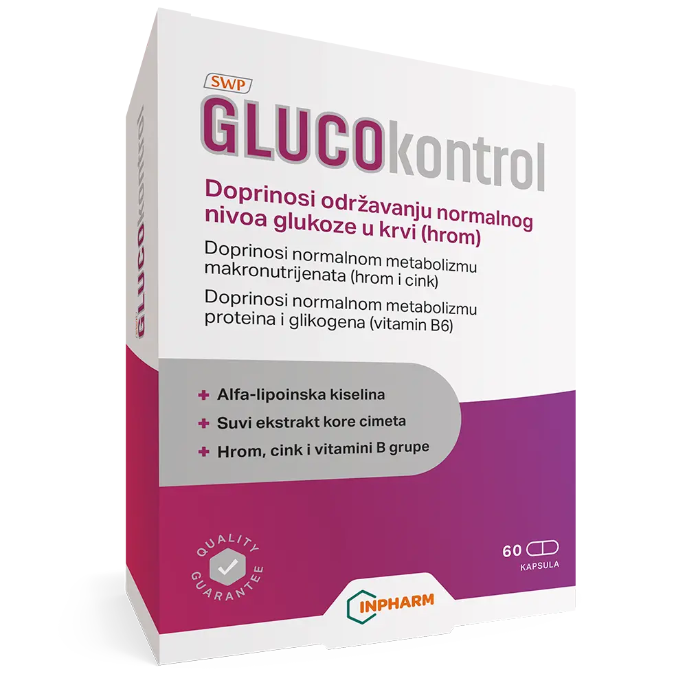 Inpharm Glucokontrol, Za normalan nivo glukoze, 60 kapsula
