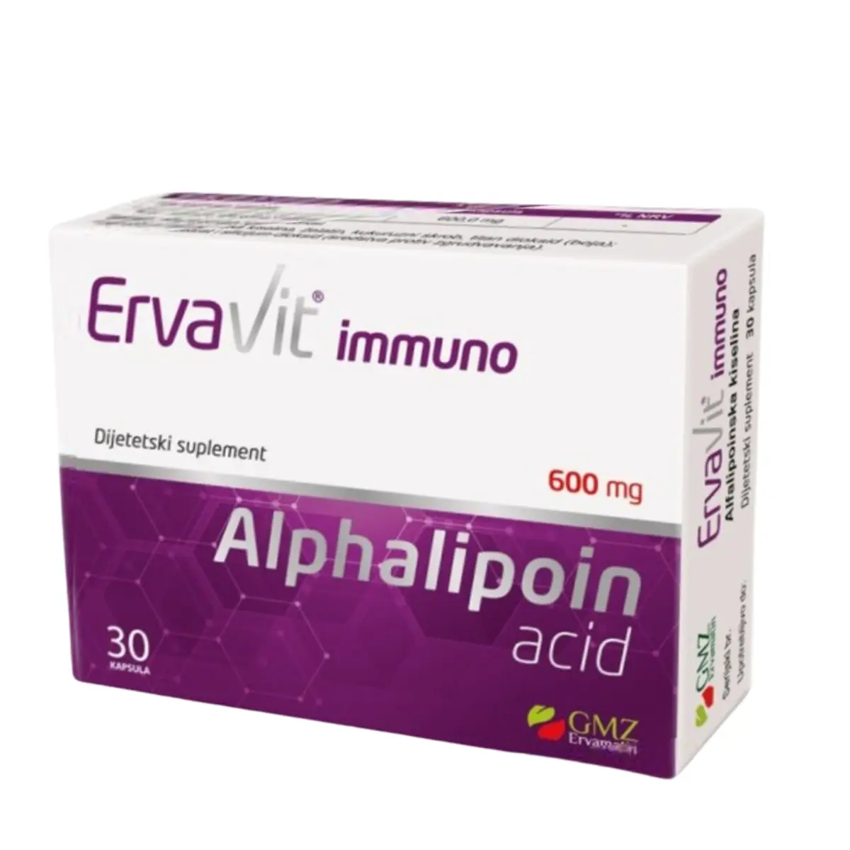 ERVAMATIN Ervavit Alfa-lipoinska kiselina, 600mg, 30 kapsula