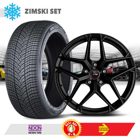 235/50 R19 SET Z NEXEN + MOMO RF07 SB BLK 5/120 + TPMS