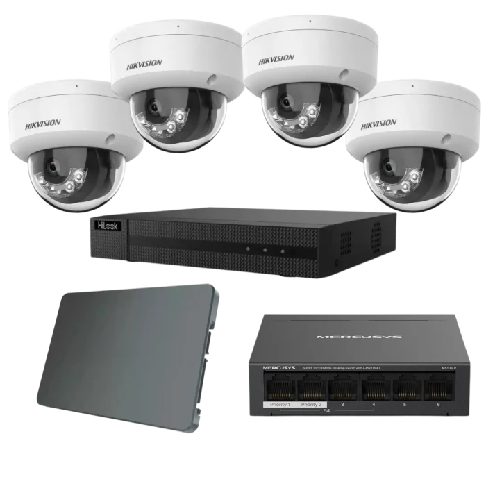 HikVision komplet 4 IP antivandal dome kamere 4Mpix
HikVision komplet 4 IP antivandal dome kamere 4Mpix