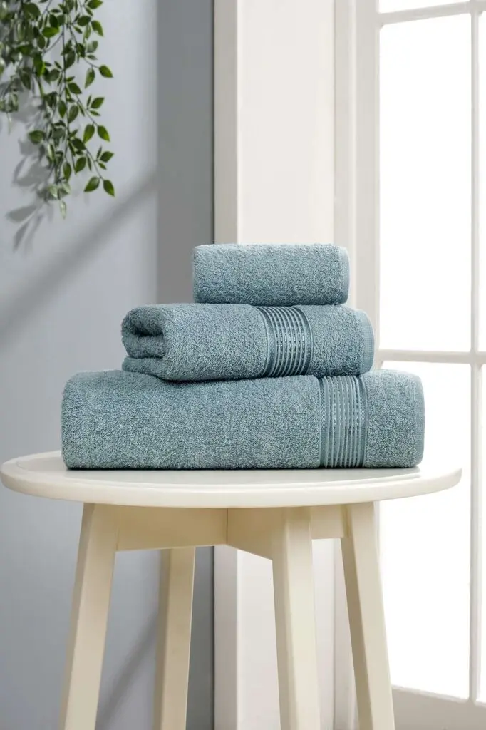 L'essentiel Maison Set peškira za kupanje Ezgi, 3 komada, Tirkizni