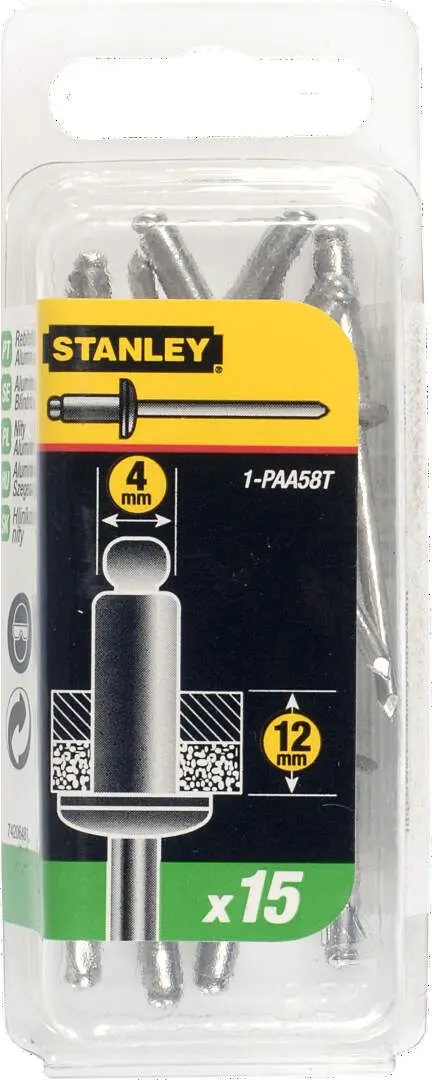 STANLEY Aluminijumske nitne 4x12.5 mm 15/1 1-PAA58T