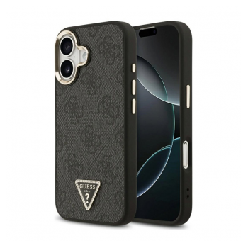 Maska Case Guess 4G Triangle Logo MagSafe za iPhone 17 crno zlatna