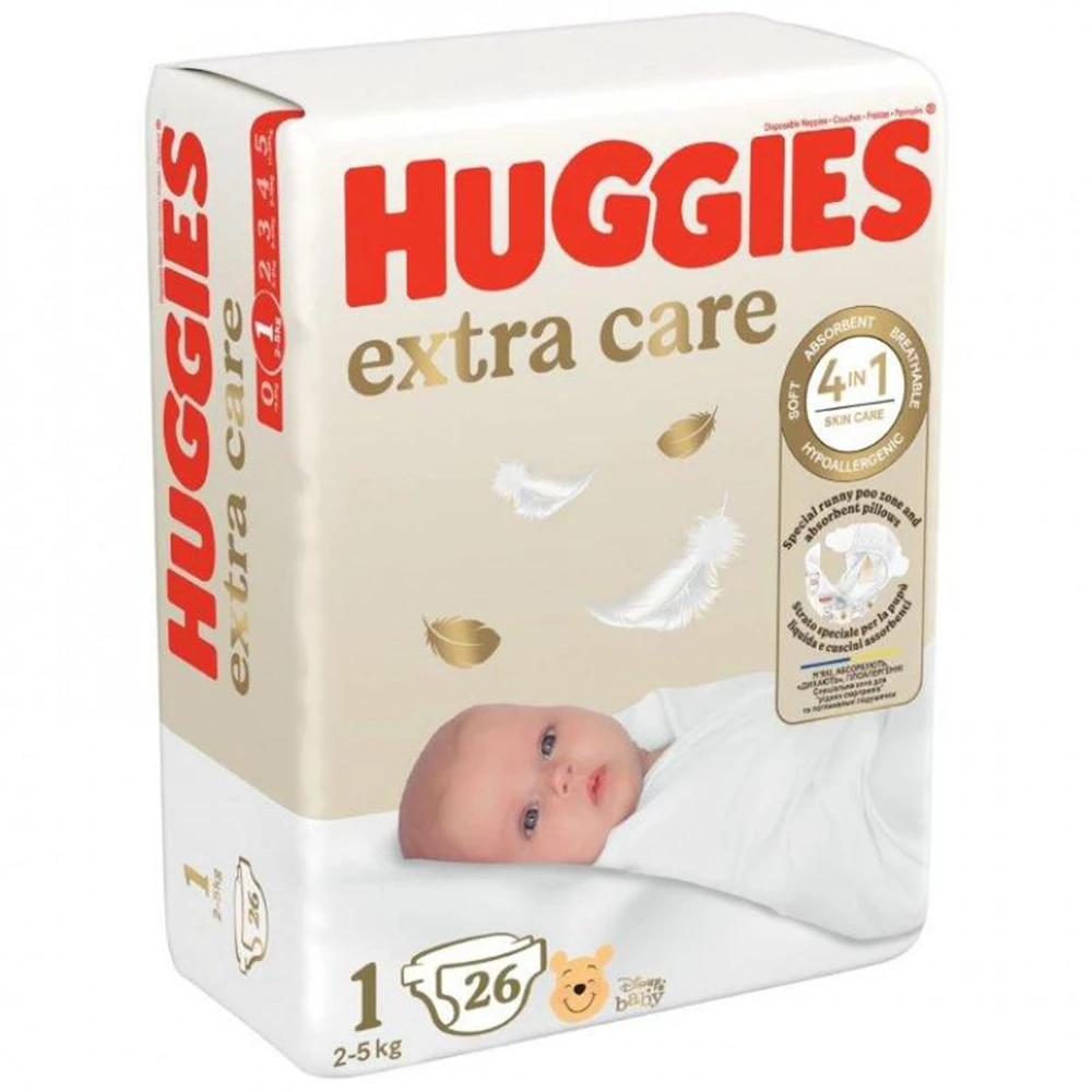 HUGGIES Pelene Elite Soft Newborn 2-5kg, Extra Care, 26 komada
