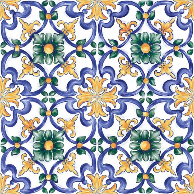 AMURI decoro maiolica tappeto 3 glossy 20x20