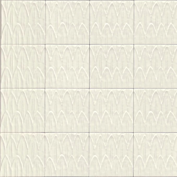 SOL struttura foglia bianco glossy 15x15 D11 07