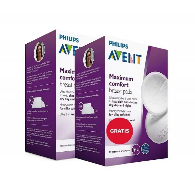 PHILIPS AVENT Jednokratni dnevni tupferi za grudi, 24 + GRATIS 24