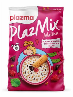 KEKS OBROK KOMADIĆI MALINE I CRNE ČOK. PLAZMIX 70G